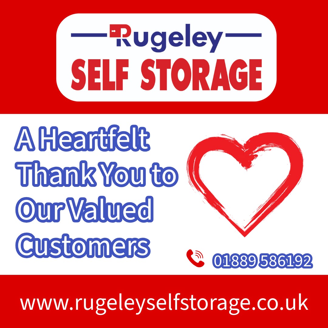 A Heartfelt Thank You to Our Valued Customers - Rugeley Self Storage